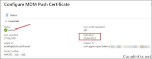 Create Apple MDM Push Certificate For Intune