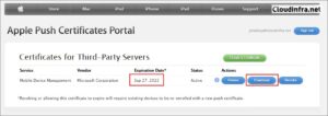 Create Apple MDM Push Certificate For Intune