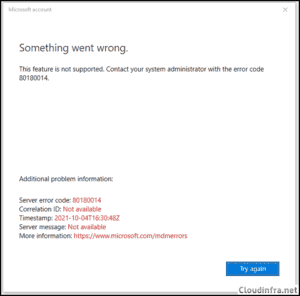 Fix Intune Enrollment Error Code 80180014