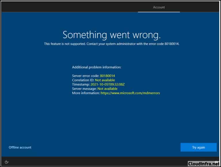 Fix Intune Enrollment Error Code 80180014 Fix Intune Enrollment Error Code 80180014