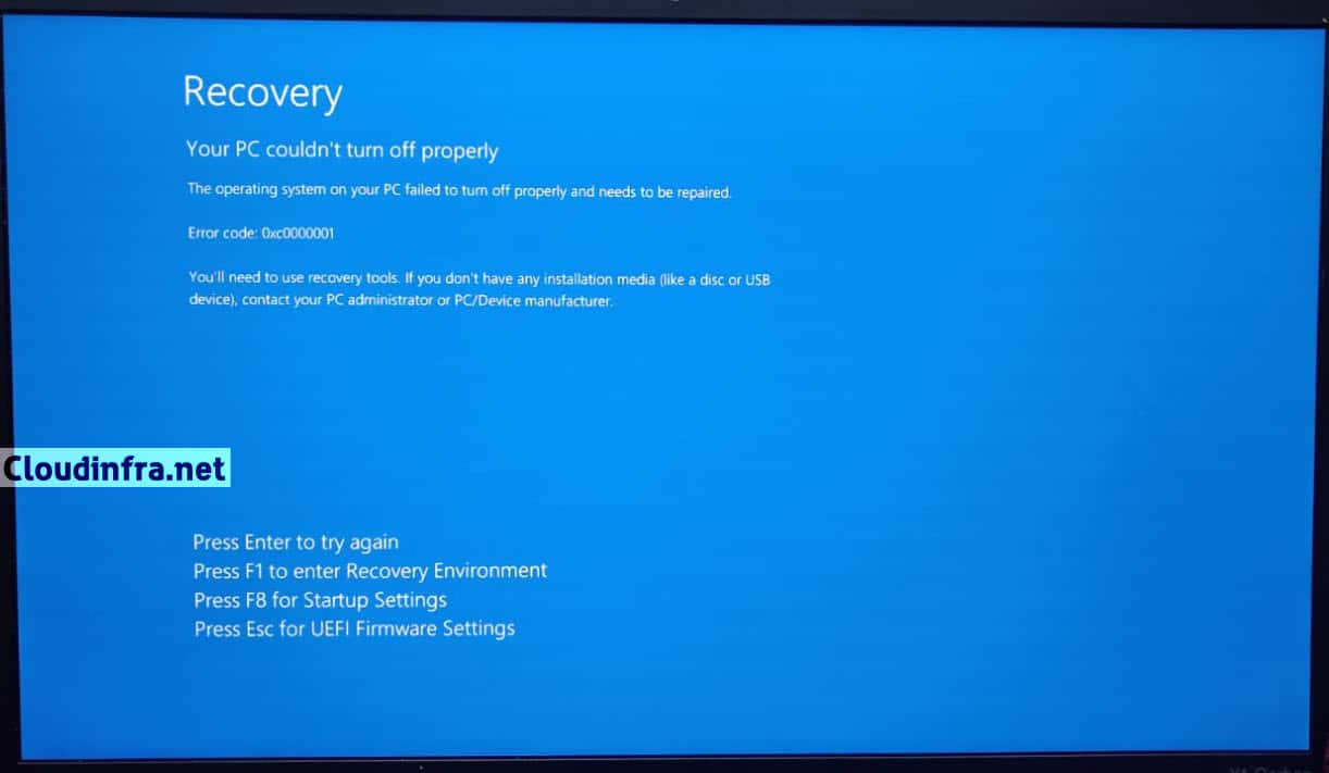 Error Code 0xc0000001 While Booting Up Windows 11 Error Code 0xc0000001 While Booting Up Windows 11