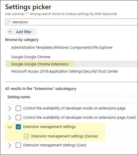 Allow Or Block Chrome Extensions Using Intune
