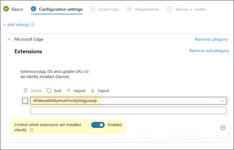 Allow Or Block Edge Extensions Using Intune