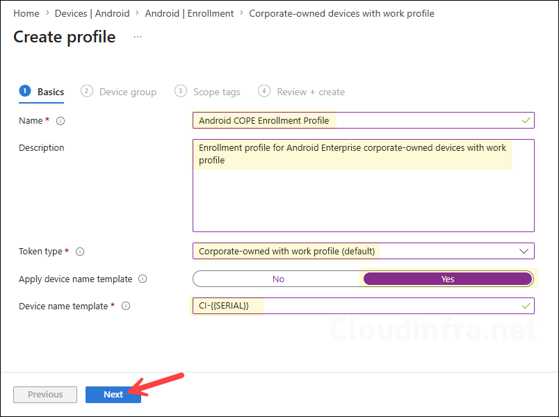 Enroll Android Corporate Owned With Work Profile In Intune
